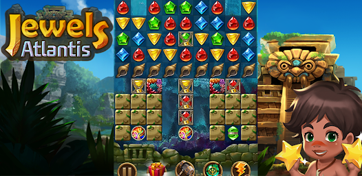 ดาวน์โหลดและเล่น Jewels Atlantis: Match-3 เกม บน PC ด้วย NoxPlayer