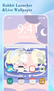 ดาวน์โหลดและเล่น Rabbit Launcher&Live Wallpaper บน PC ด้วย NoxPlayer
