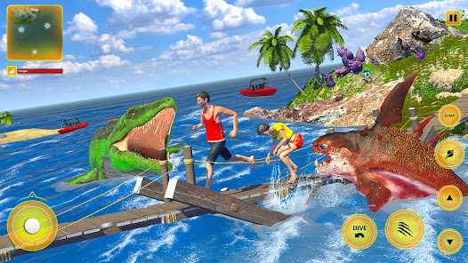 ดาวน์โหลดและเล่น Angry Shark Games Evolution บน PC ด้วย NoxPlayer