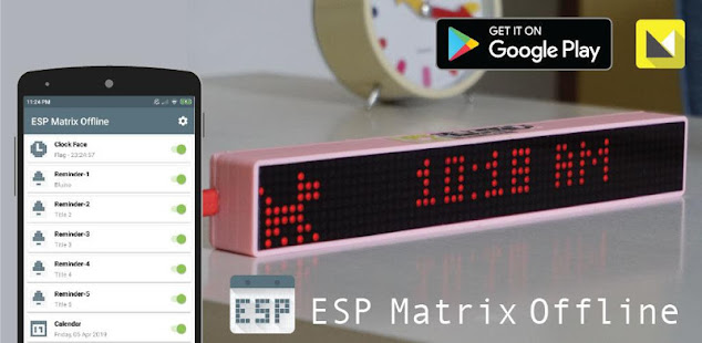 ดาวน์โหลดและเล่น ESP Matrix Offline - a DIY Dot Matrix Clock (JWS) บน PC ด้วย NoxPlayer