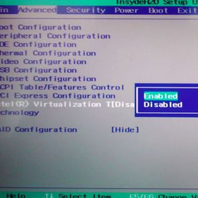 enable VT – NoxPlayer