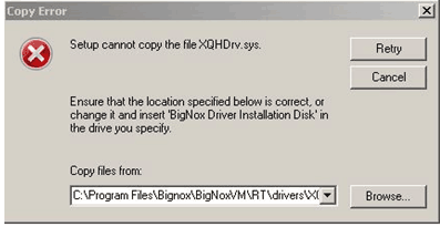 How to solve 「Setup cannot copy the file XQHDrv」error when installing ...