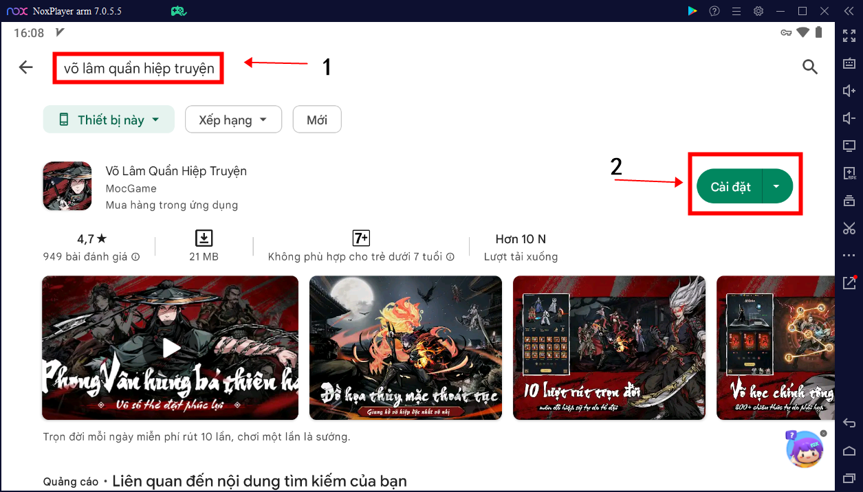 Full Code Võ Lâm Quần Hiệp Truyện mới nhất | NoxPlayer